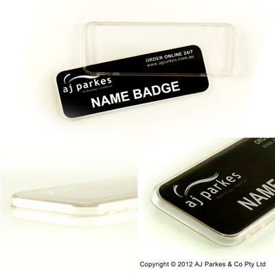 Image 1: Standard Name Badge with Lens Cover